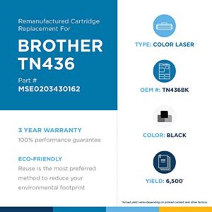 MSE Brand Remanufactured Toner Cartridge Replacement for Brother TN436BK | Extra High Yield