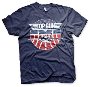 top gun officially licensed tomcat mens t-shirt (navy blue), xx-large