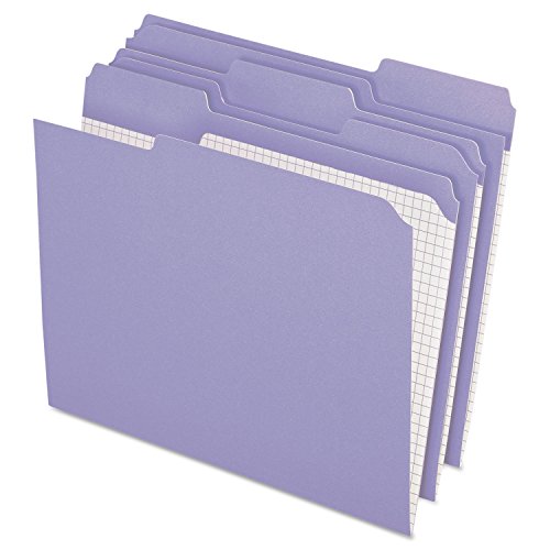 Pendaflex R15213lav Reinforced Top Tab File Folders, 1/3 Cut, Letter, Lavender, 100/Box