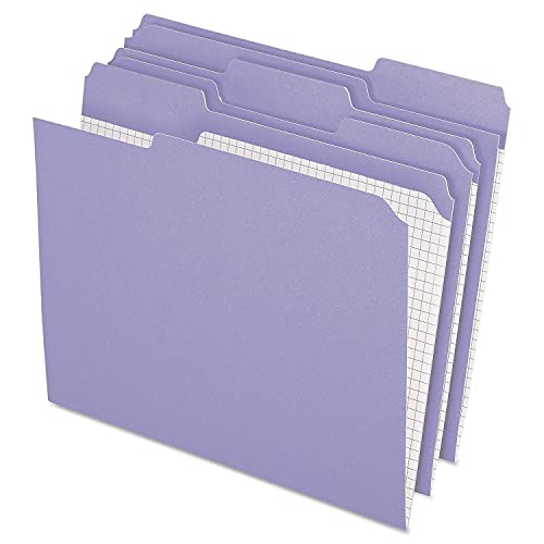 Pendaflex R15213lav Reinforced Top Tab File Folders, 1/3 Cut, Letter, Lavender, 100/Box