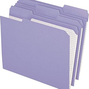 Pendaflex R15213lav Reinforced Top Tab File Folders, 1/3 Cut, Letter, Lavender, 100/Box