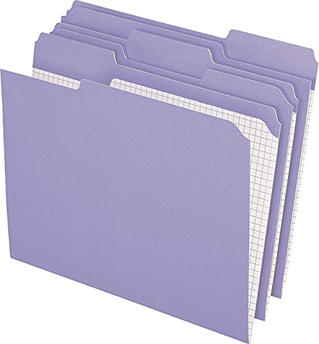 Pendaflex R15213lav Reinforced Top Tab File Folders, 1/3 Cut, Letter, Lavender, 100/Box