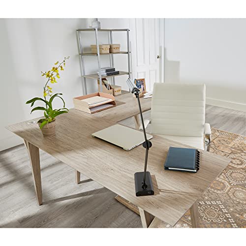 Realspace® Trezza 62"W L-Shaped Desk, Light Oak