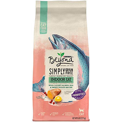 Purina Beyond Grain Free, Natural Dry Cat Food, Simply Indoor Salmon, Egg & Sweet Potato Recipe - (4) 5 lb. Bags