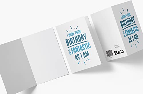 Funny Birthday Card For Men and Women, Large 5.5 x 8.5 Happy Birthday Card For Husband, Birthday Card For Brother - Birthday Card For Sister, Birthday Card For Son, Mom, Dad - Karto - As Fantastic