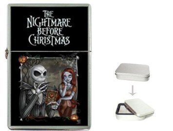 New Product The Nightmare Before Christmas Flip Top Cigarette Lighter + free Case Box