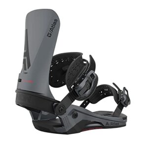 union atlas snowboard bindings mens sz m (8-10) metallic grey