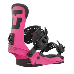 union force team snowboard bindings mens sz l (10.5+) hot pink