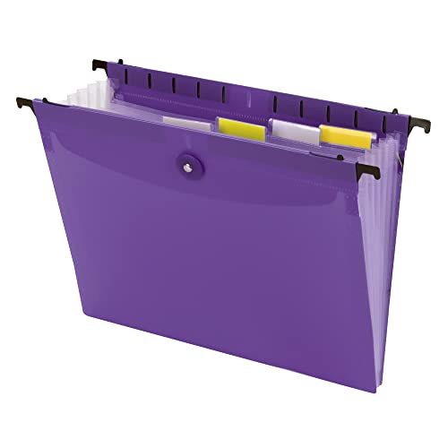 Office Depot® Brand Poly 7-Pocket Hanging File, 8" Expansion, Letter Size, 9-5/8" x 13", Purple