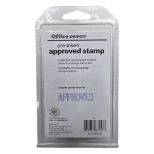 Approved Stamp (Pre-Inked) Office Depot, Blue