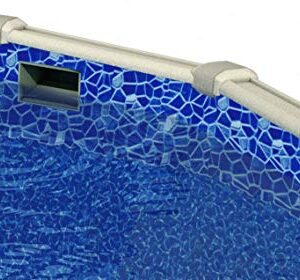 Smartline Cracked Glass 15-Foot-by-30-Foot Oval Liner | Overlap Style | 48-to-52-Inch Wall Height | 25 Gauge Virgin Vinyl | Designed for Steel Sided Above-Ground Swimming Pools