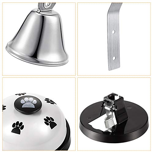 2 Pcs Pet Training Bells Metal Dog Train Bells Silver Doorbell Potty Training Bells for Go Outside Pet Potty Training Bells Device for Large Dogs Cat Puppy Training and Communication