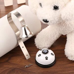 2 Pcs Pet Training Bells Metal Dog Train Bells Silver Doorbell Potty Training Bells for Go Outside Pet Potty Training Bells Device for Large Dogs Cat Puppy Training and Communication