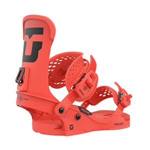 union trilogy team snowboard bindings womens sz m (7-8.5) coral