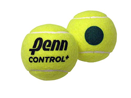 Penn Control Plus Tennis Balls - Youth Felt Green Dot Tennis Balls for Beginners - 12 Ball Polybag