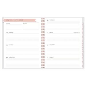 Office Depot® Brand Fashion Weekly/Monthly Academic Planner, 8-1/2" x 11", Delicate Swirls, July 2022 to June 2023, ODUS