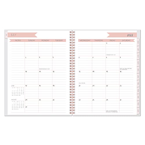 Office Depot® Brand Fashion Weekly/Monthly Academic Planner, 8-1/2" x 11", Delicate Swirls, July 2022 to June 2023, ODUS