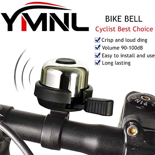 YMNL Bike Bell, Bicycle Bells for Adults Multicolor Brass Loud Crisp Clear Mini Small Bike Bell for Cycling Outdoor Mountain Road Fixie Bike