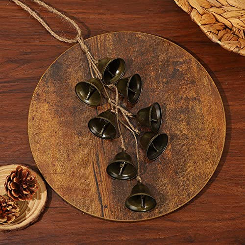 2 Pieces Witch Bells Protection for Door Knob Hanger Wind Chimes Witchy Things Clear Negative Energy Witchcraft Supplies for Boho Home Room Decor (Brown, 2)