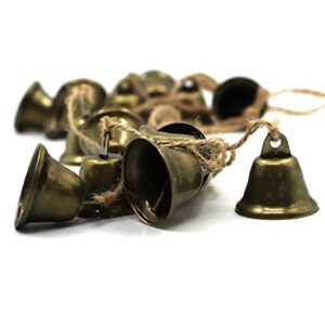 2 Pieces Witch Bells Protection for Door Knob Hanger Wind Chimes Witchy Things Clear Negative Energy Witchcraft Supplies for Boho Home Room Decor (Brown, 2)