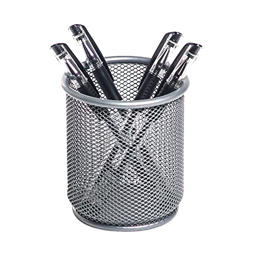 Office Depot® Brand Mesh Pencil Cup, Silver