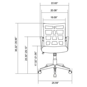 Realspace® Jaxby Mesh/Fabric Mid-Back Task Chair, Black