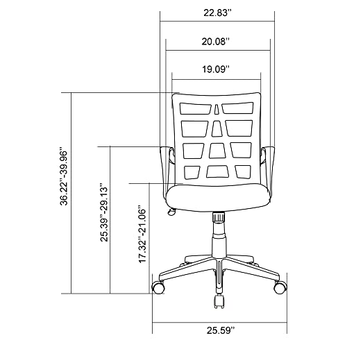 Realspace® Jaxby Mesh/Fabric Mid-Back Task Chair, Black