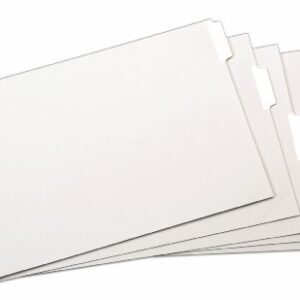 Cardinal® Slant-D® Ring 11" x 17" Tabloid ClearVue™ Binders, 2" Rings, 63% Recycled, White & Tops 11x17 Write'n Erase Tab Divider, 5-Tab, White, (84270CB)