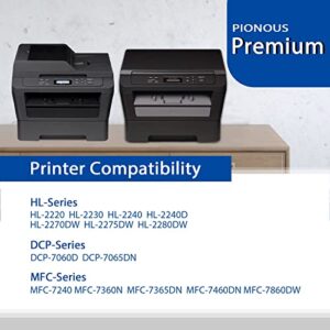 PIONOUS Compatible DR450 DR-450 Drum Unit Replacement for Brother DCP-7060D 7065DN IntelliFax-2840 HL-2220 2230 2240 MFC-7240 7360N Printer (1-Pack Black DR450)