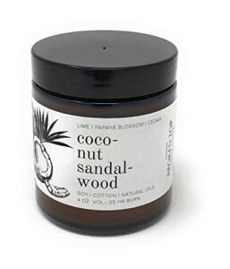 broken top candle company coconut sandalwood soy candle, 1 ea