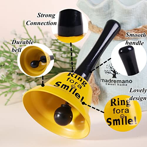 Party Decor&crafts 3PCS Office Desk Call Bells Cute Smiley Service Bell Party Game Ring Bell for Hotel, Classroom, School, Kitchen, Restaurants (2 Short+Tall Bell, 3)