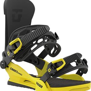 Union Cadet Pro Kids Snowboard Bindings Electric Yellow Sz M (6-7.5)