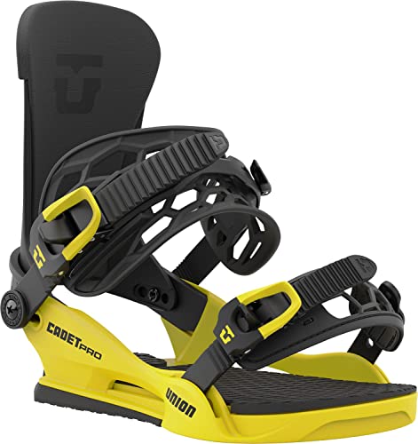 Union Cadet Pro Kids Snowboard Bindings Electric Yellow Sz M (6-7.5)