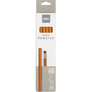 office depot® brand wood pencils, #2 hb medium lead, yellow, pack of 12