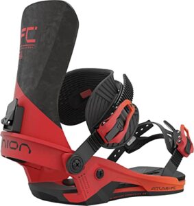 union atlas fc mens snowboard bindings lava orange sz l (10.5+)