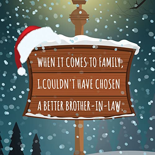 Christmas Card Brother In Law | Made in America | Eco-Friendly | Thick Card Stock with Premium Envelope 5in x 7.75in | Packaged in Protective Mailer | Prime Greetings