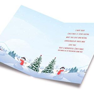 Christmas Card Brother In Law | Made in America | Eco-Friendly | Thick Card Stock with Premium Envelope 5in x 7.75in | Packaged in Protective Mailer | Prime Greetings