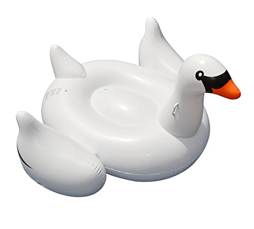 Swimline Giant Swan Inflatable Ride-On Swimming Pool Raft Float, White (6 Pack)