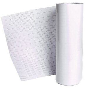 FRISCO CRAFT Clear Vinyl Transfer Paper Tape Roll -12 x 50 FT w/Alignment Grid Application Tape for Silhouette Cameo, Medium Tack Adhesive Vinyl for Decals, Signs, Windows, Stickers