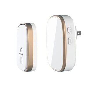 wireless doorbell, 1,000ft range loud enough with 5volume levels and mute mode door chimes led flashing