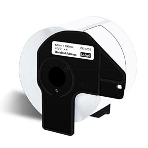 KCMYTONER (50 Rolls,300 Labels per roll) 62mm x 100mm (2-3/7" x 4") DK-1202 Paper Tape Labels Compatible with Brother QL-500 QL-550 QL-560 QL-570 QL-580N QL-700 QL-1050 QL-1060N QL-Series w/Frames