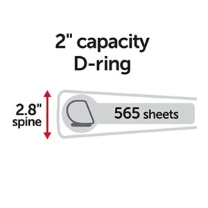 Office Depot® Heavy-Duty View 3-Ring Binder, 2" D-Rings, Black, 49% Recycled, Pack Of 4