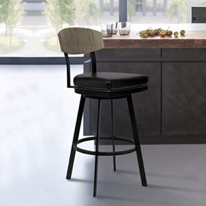 Armen Living Frisco Bar Stool, Height, Black