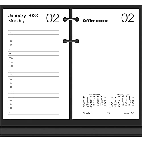 Office Depot® Brand Daily Desk Calendar Refill, 3-1/2" x 6", White, January To December 2023, SP717D50