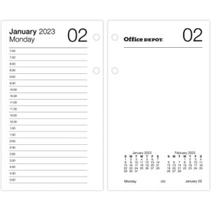 Office Depot® Brand Daily Desk Calendar Refill, 3-1/2" x 6", White, January To December 2023, SP717D50