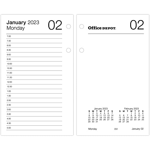 Office Depot® Brand Daily Desk Calendar Refill, 3-1/2" x 6", White, January To December 2023, SP717D50