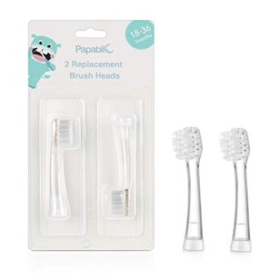 papablic babyhandy sonic electric replacement brush heads (18-36 months), 2 count