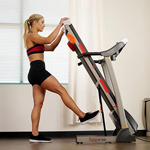 Sunny Health & Fitness Folding Incline Treadmill With Tablet And Device Holder - SF-T4400