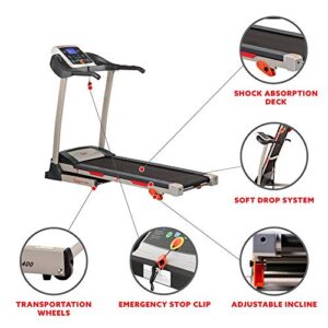 Sunny Health & Fitness Folding Incline Treadmill With Tablet And Device Holder - SF-T4400