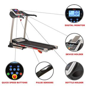 Sunny Health & Fitness Folding Incline Treadmill With Tablet And Device Holder - SF-T4400